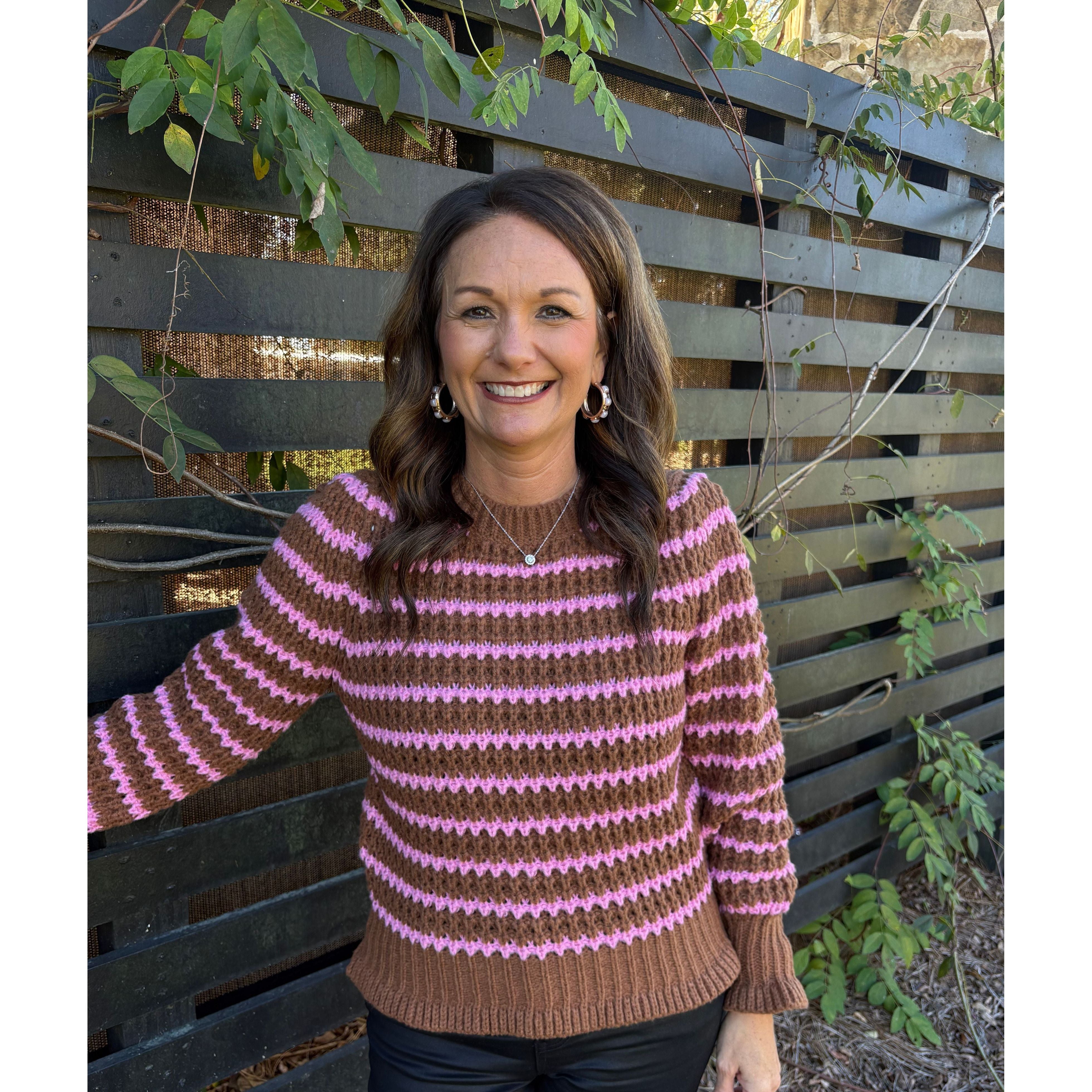 Sarah Striped Crochet Knit Sweater – Annie K's Boutique